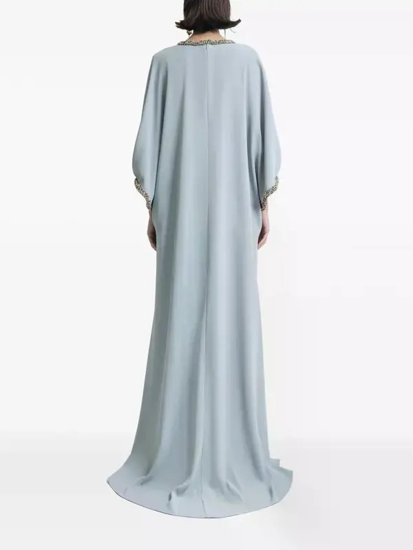 GEMY MAALOUF Beaded V-neckline Maxi Kaftan
