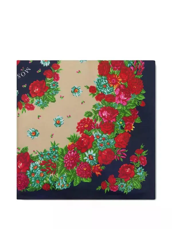 Moschino Floral Silk Scarf
