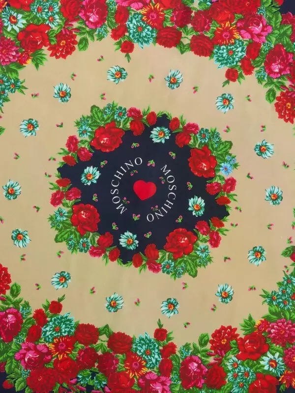 Moschino Floral Silk Scarf