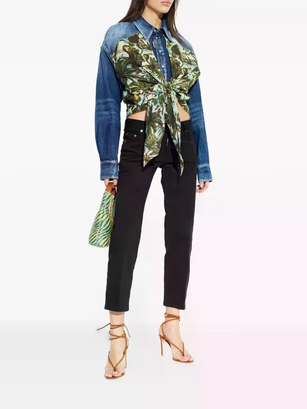 Dsquared2 Silver-tone Button Jeans