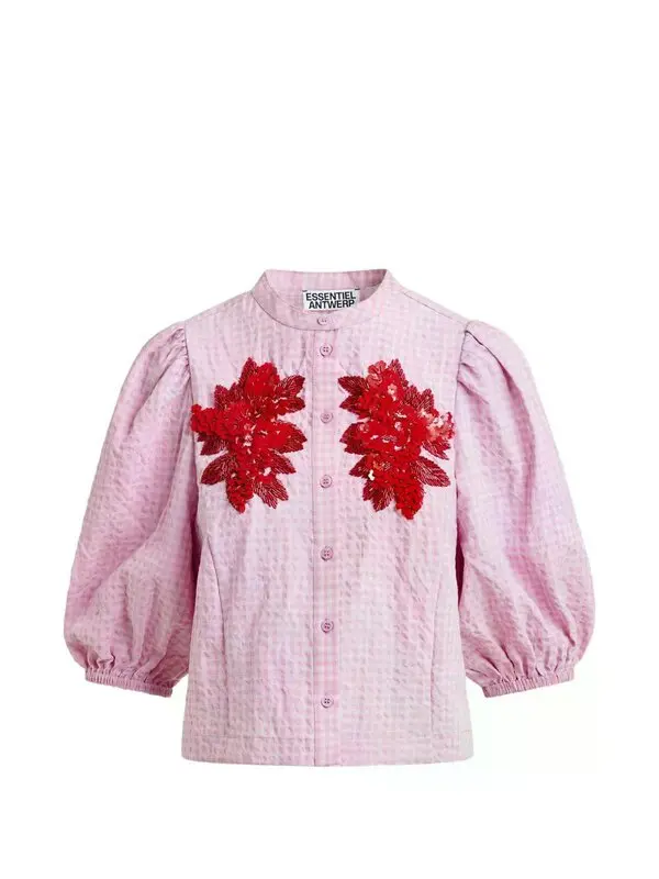 Essentiel Antwerp Floral-pattern Puffed-sleeve Shirt