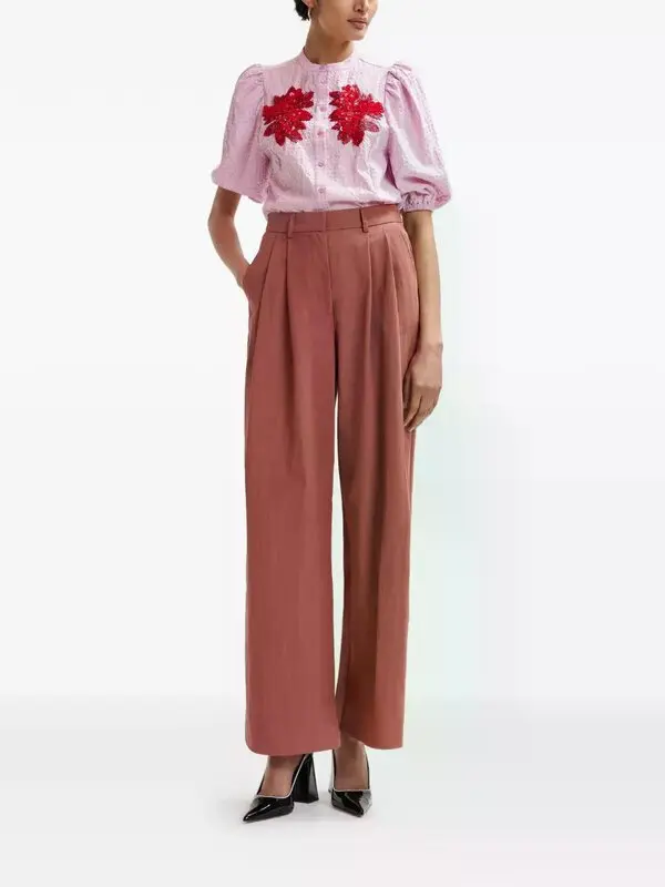 Essentiel Antwerp Floral-pattern Puffed-sleeve Shirt