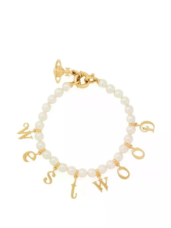 VIVIENNE WESTWOOD Leanne Pearl Charm Bracelet - Gold
