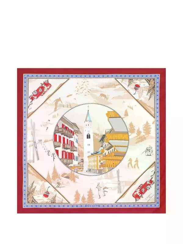 E.MARINELLA Printed Scarf - Neutrals