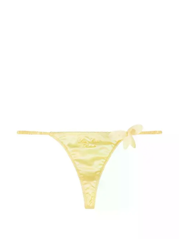 ROTATE BY BIRGER CHRISTENSEN Embroidery Flower Thong - Yellow