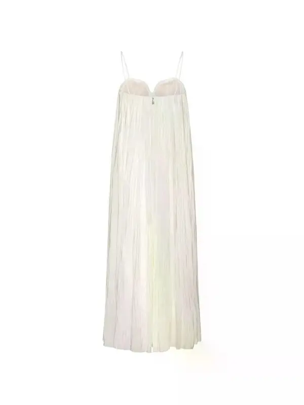 ROTATE BY BIRGER CHRISTENSEN Pleated Strap A-line Dress
