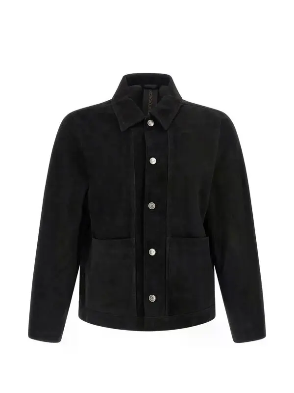 GIORGIO BRATO Suede Shirt Jacket - Black