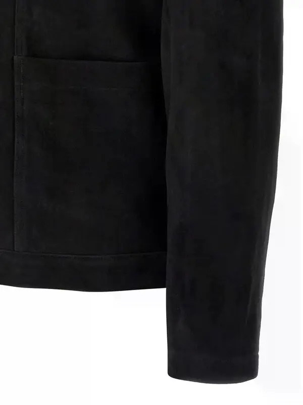 GIORGIO BRATO Suede Shirt Jacket - Black