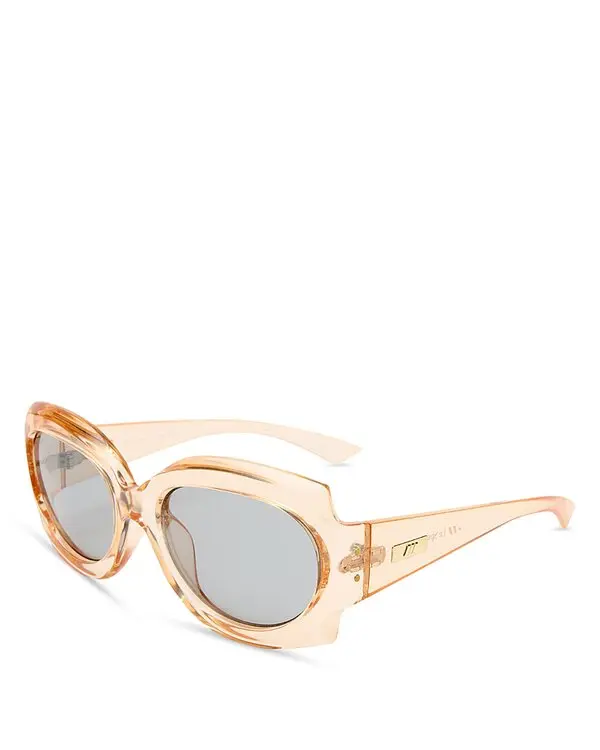 Le Specs Loveliness 58mm Square Sunglasses - Nude