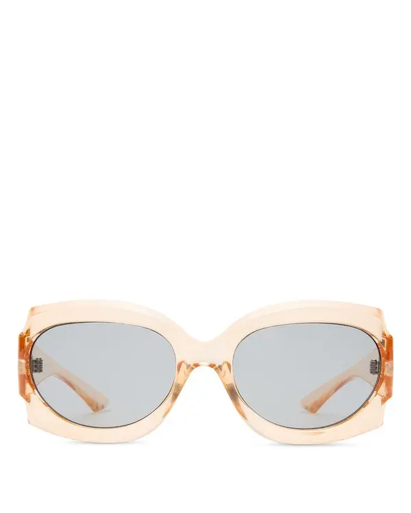Le Specs Loveliness 58mm Square Sunglasses - Nude