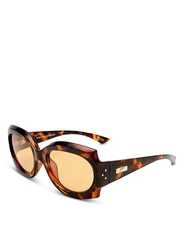 Le Specs Loveliness 58mm Square Sunglasses - Tort