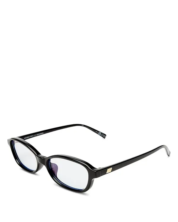 Le Specs Honey Pot Blue Light Glasses - Black/clear