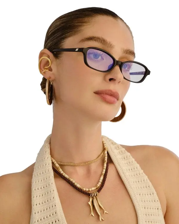 Le Specs Honey Pot Blue Light Glasses - Black/clear