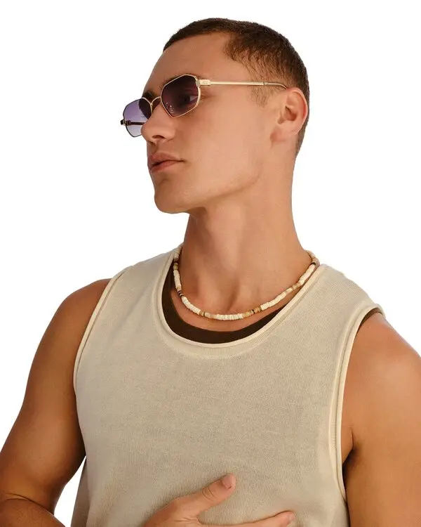Le Specs Mythic Square Sunglasses - Gold/blue
