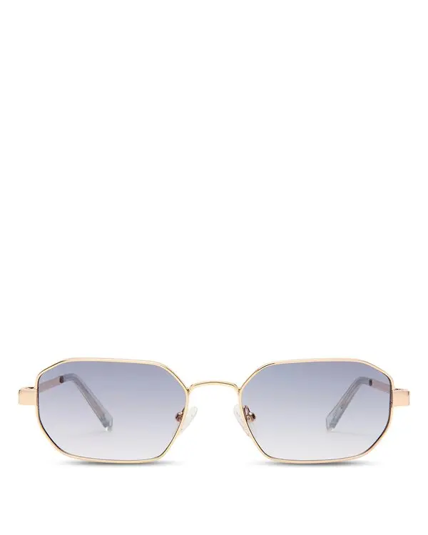 Le Specs Mythic Square Sunglasses - Gold/blue