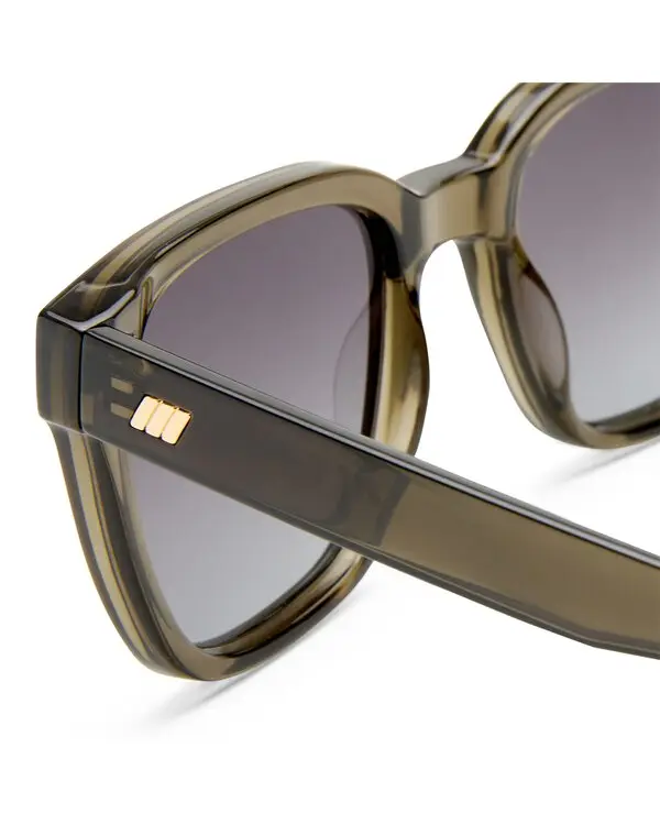 Le Specs Elixir Square Sunglasses - Khaki
