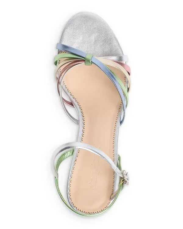 Cinq À Sept Nicole Strappy Metallic Block Heel Sandals
