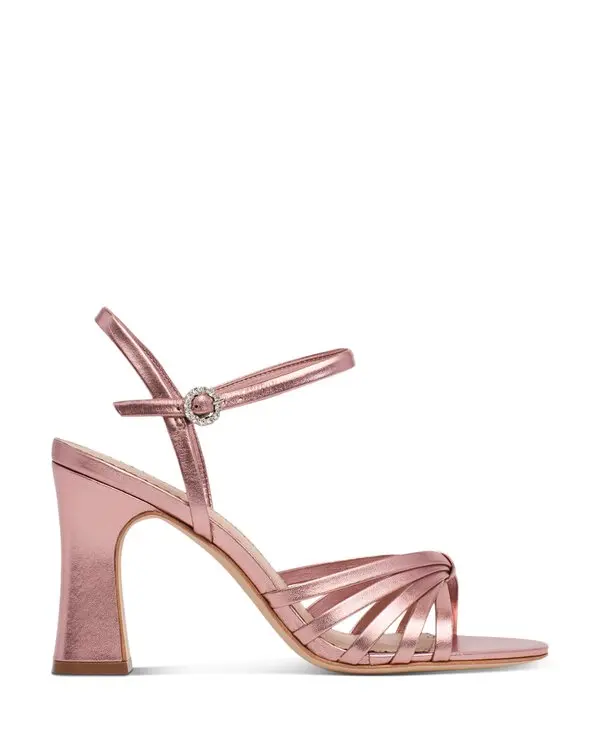 Cinq À Sept Logan Metallic Heeled Sandals - Soft Pink