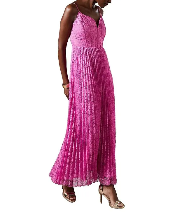 Coast Lace Pleated Maxi Dress