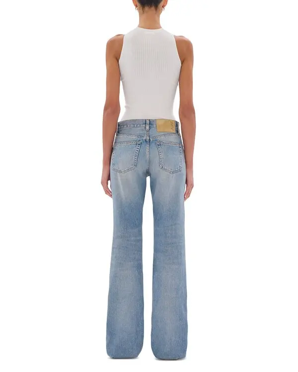 HAIKURE Flora Broken Flare Leg Jeans - Celestial