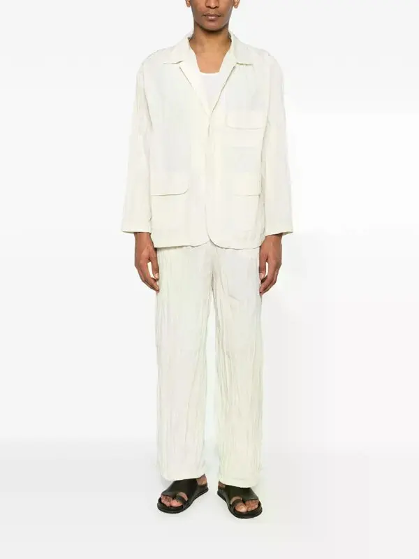 GONGDID DESIGN Textured Straight-leg Trousers