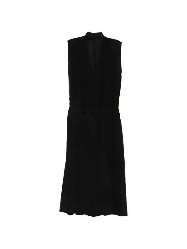 Y’s Tie-waist Collared Midi Dress
