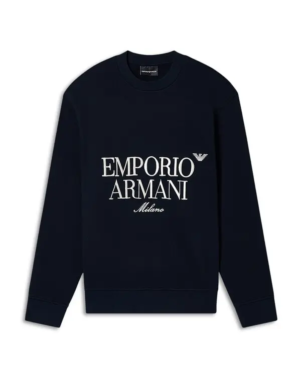 Emporio Armani French Terry Embroidered Logo Sweatshirt