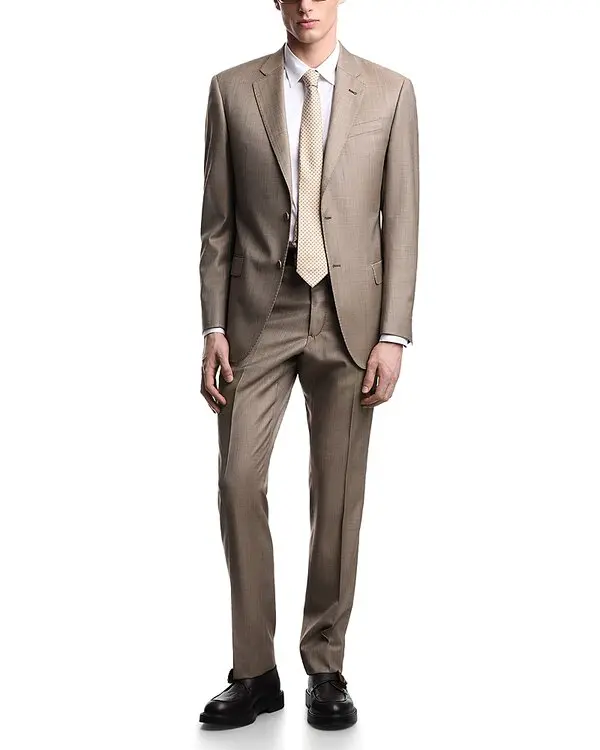 Emporio Armani G Line Regular Fit Wool Suit - Tan