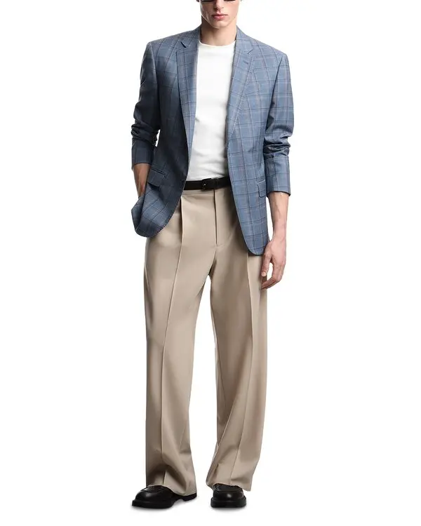 Emporio Armani G Line Regular Fit Single Breasted Notch Lapel Jacket In Super 130s Wool - Teal