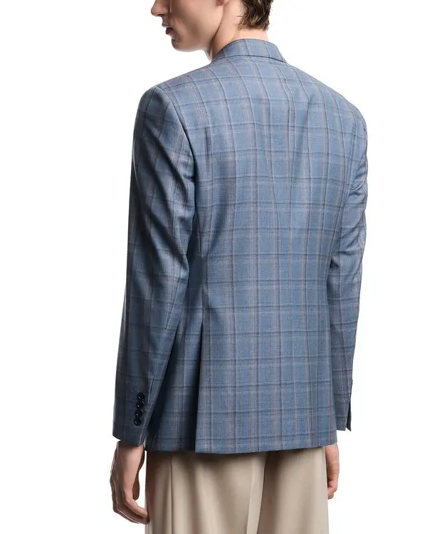 Emporio Armani G Line Regular Fit Single Breasted Notch Lapel Jacket In Super 130s Wool - Teal