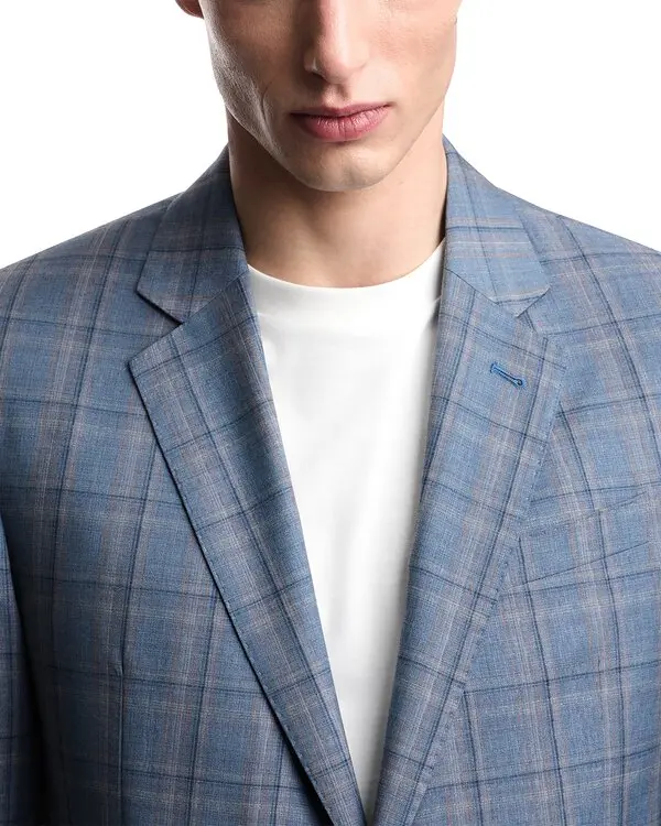 Emporio Armani G Line Regular Fit Single Breasted Notch Lapel Jacket In Super 130s Wool - Teal