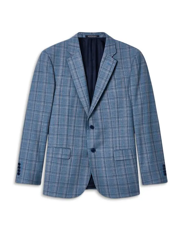 Emporio Armani G Line Regular Fit Single Breasted Notch Lapel Jacket In Super 130s Wool - Teal