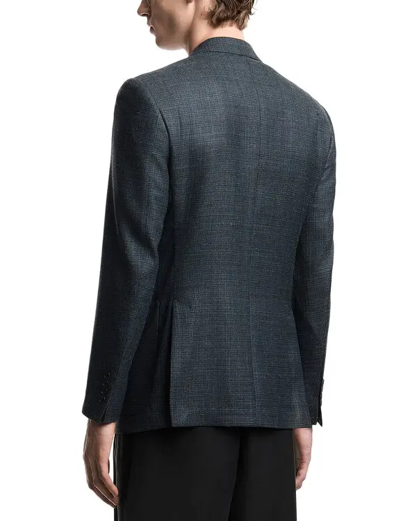 Emporio Armani Regular Fit Jacket In Wool & Silk Blend