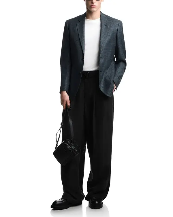 Emporio Armani Regular Fit Jacket In Wool & Silk Blend