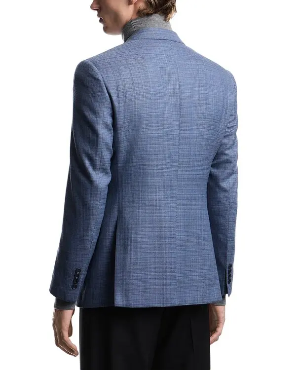 Emporio Armani G Line Regular Fit Single Breasted Notch Lapel Jacket In Super 130s Wool - Blue