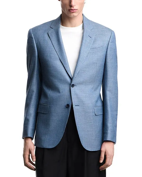 Emporio Armani G Line Regular Fit Single Breasted Notch Lapel Jacket - Light Blue