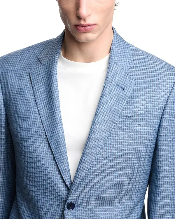 Emporio Armani G Line Regular Fit Single Breasted Notch Lapel Jacket - Light Blue