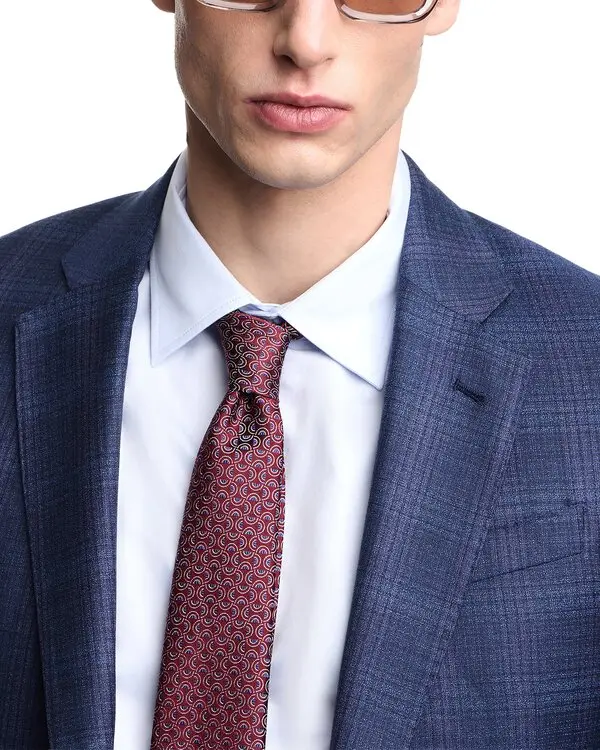 Emporio Armani G Line Regular Fit Single Breasted Notch Lapel Jacket In Super 130s Wool - Navy Blue