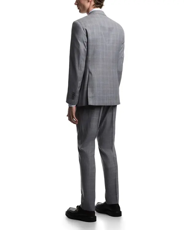 Emporio Armani G Line Regular Fit Single Breasted Peak Lapel Suit In Super 130s Virgin Wool - Grey