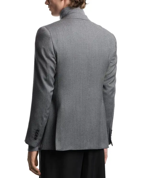Emporio Armani G Line Regular Fit Single Breasted Notch Lapel Jacket In Super 130s Wool - Grey