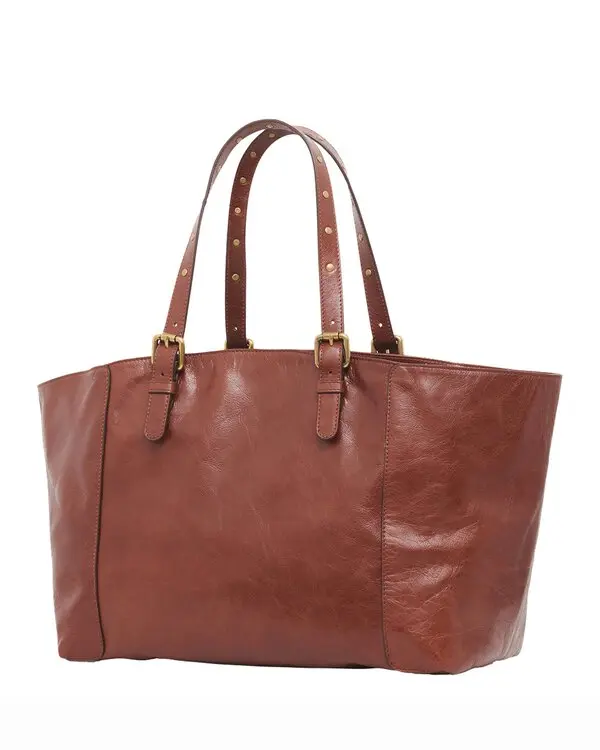 Gerard Darel Leather Tote - Caramel