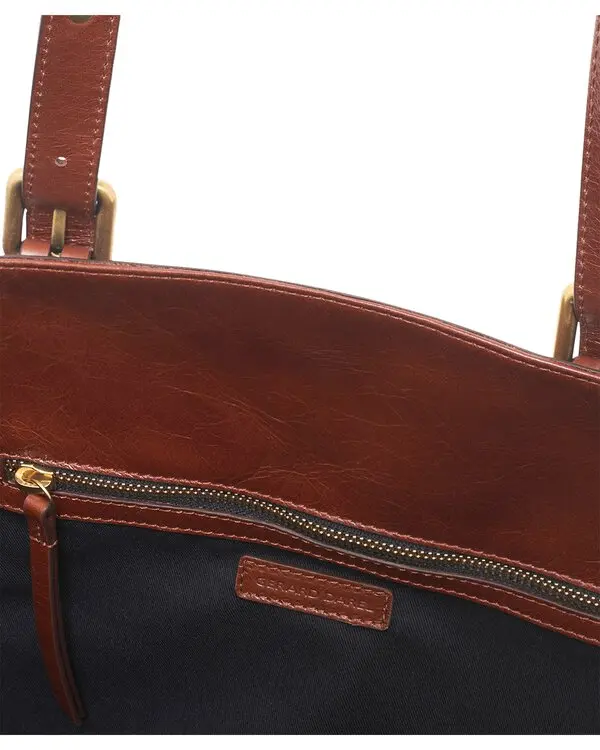 Gerard Darel Leather Tote - Caramel