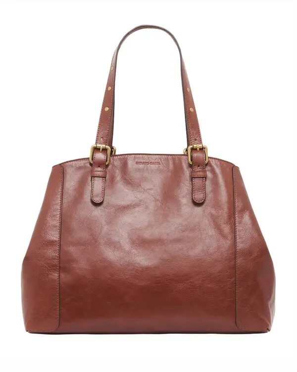Gerard Darel Leather Tote - Caramel