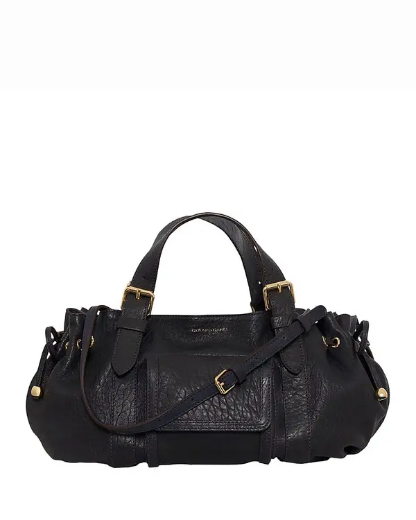 Gerard Darel 18h Leather Handbag - Navy