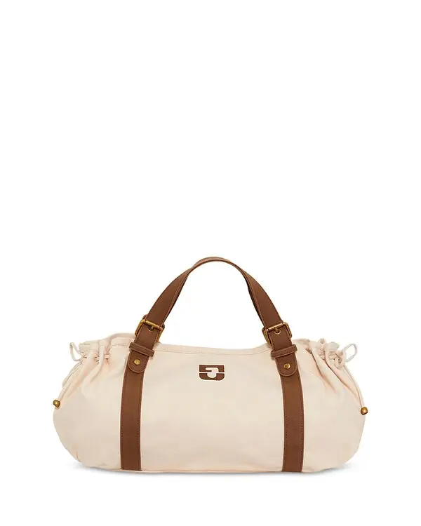 Gerard Darel 24h Canvas Handbag - Ecru/brown