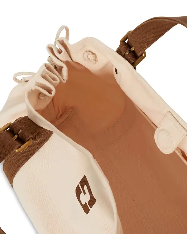 Gerard Darel 24h Canvas Handbag - Ecru/brown