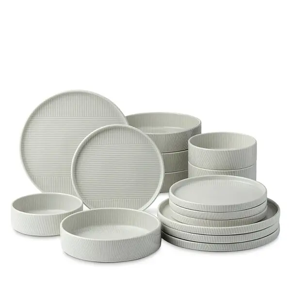 LENOX Modulus 16 Piece Dinnerware Set, Vapor - White