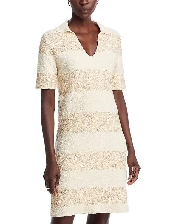 Fabiana Filippi Polo Collar Knit Dress - Beige Overflow