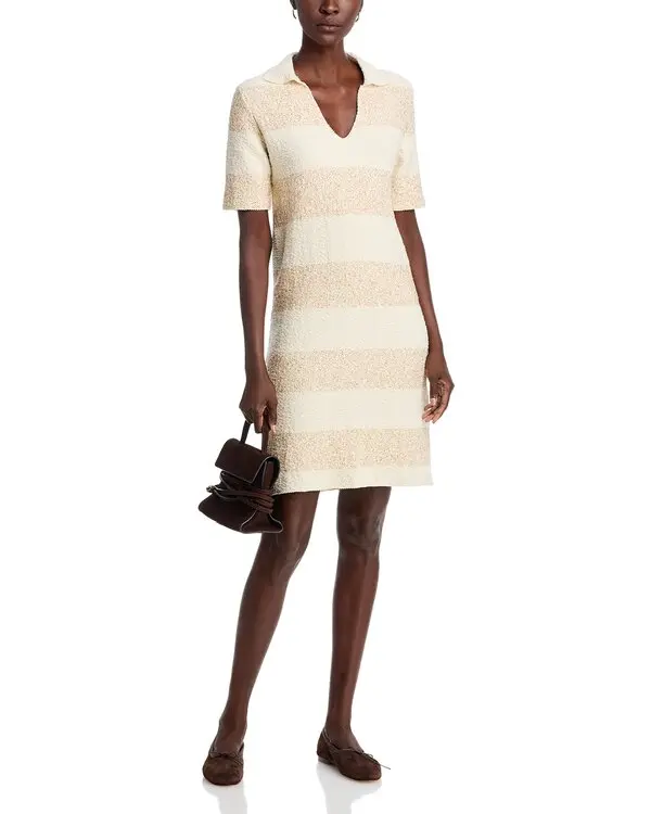Fabiana Filippi Polo Collar Knit Dress - Beige Overflow