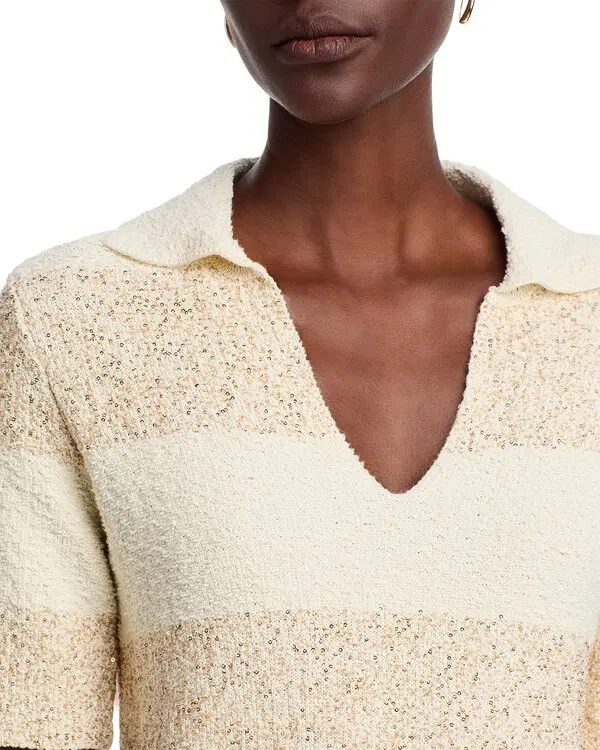 Fabiana Filippi Polo Collar Knit Dress - Beige Overflow